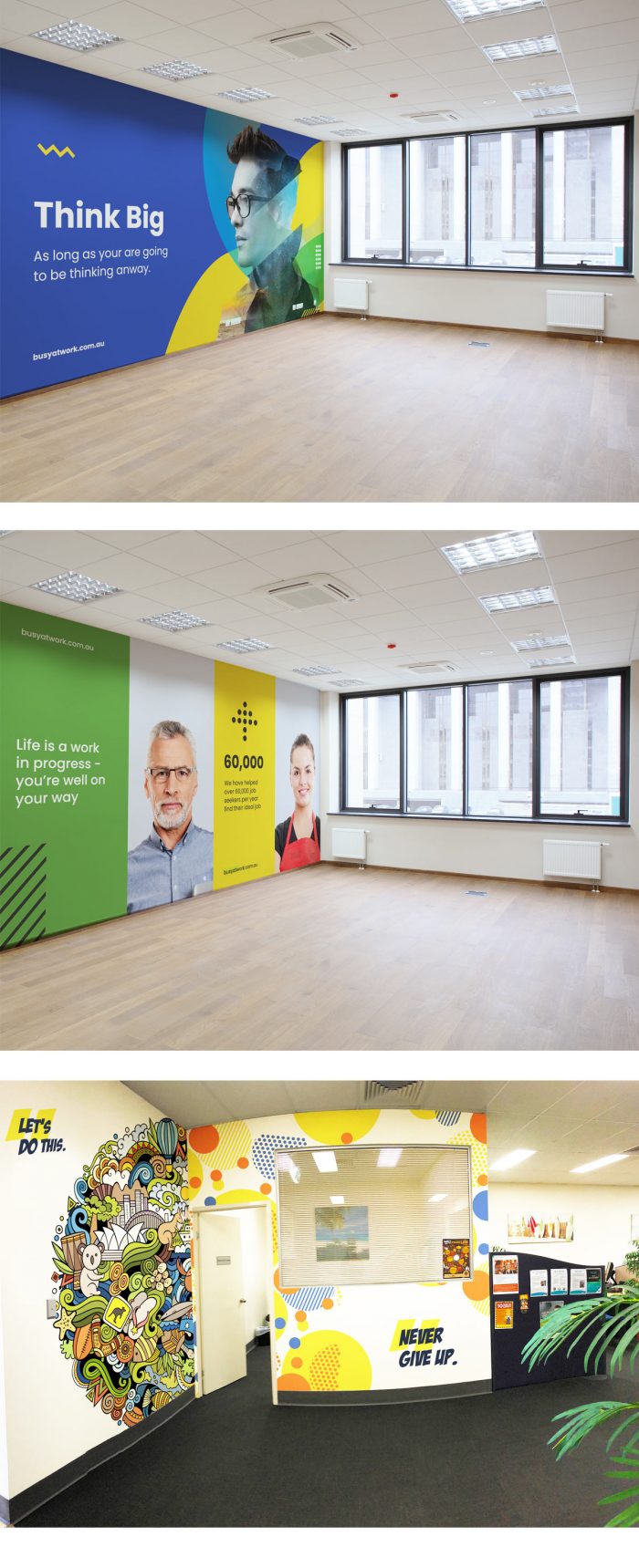 BUSY At Work Mural Design | Graphic Design